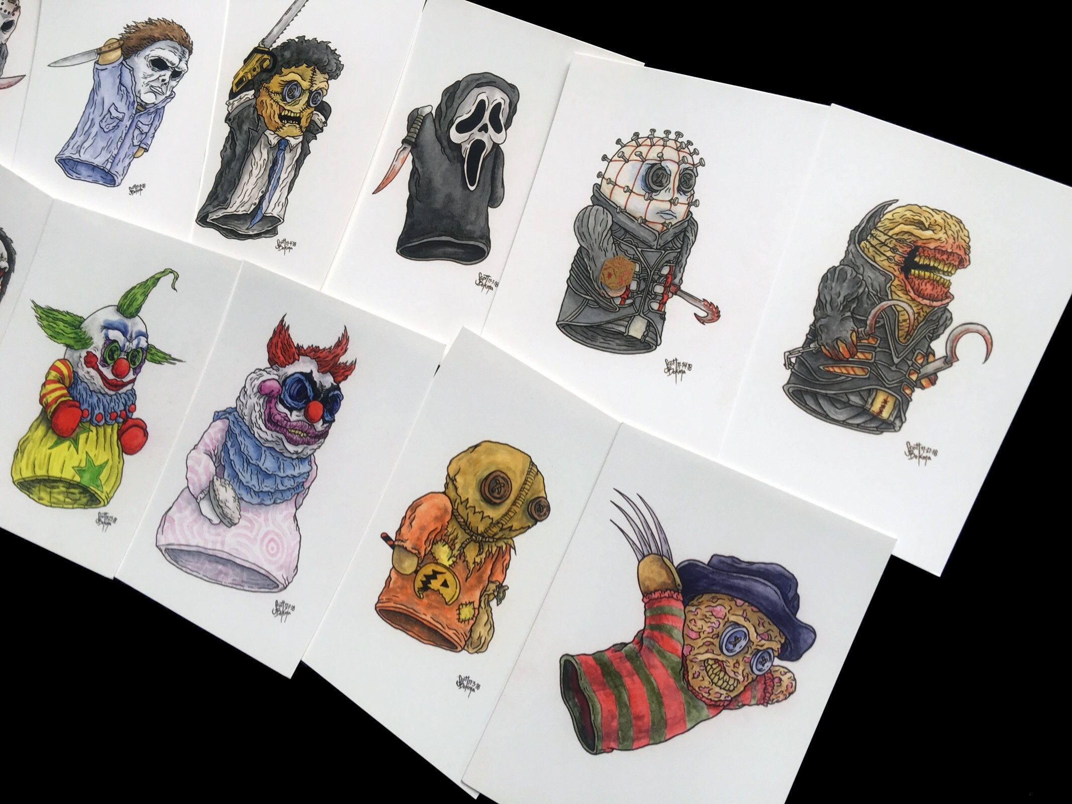 Horror Hand Puppet 13 Postcards 7x5 | Etsy