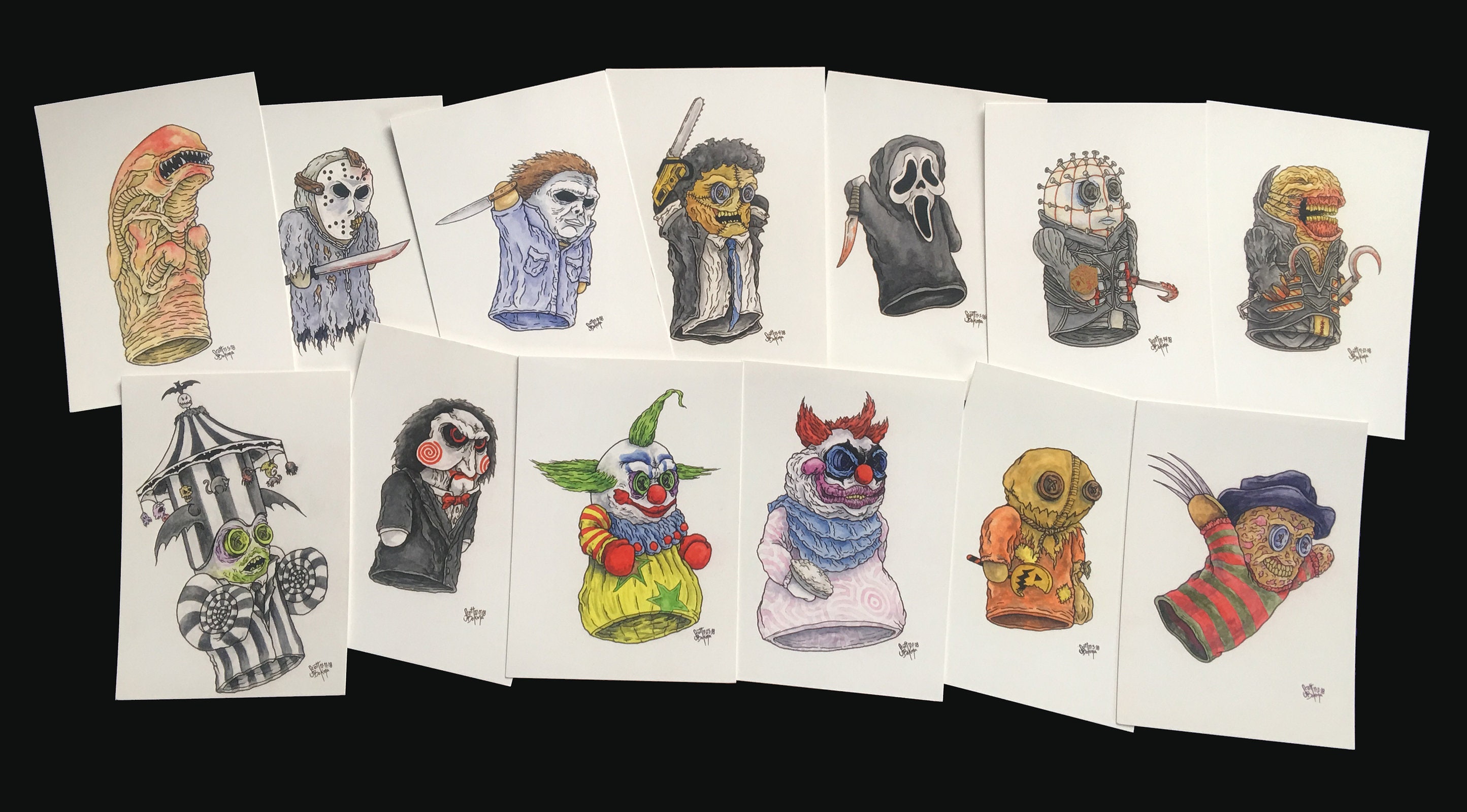Horror Hand Puppet 13 Postcards 7x5 | Etsy