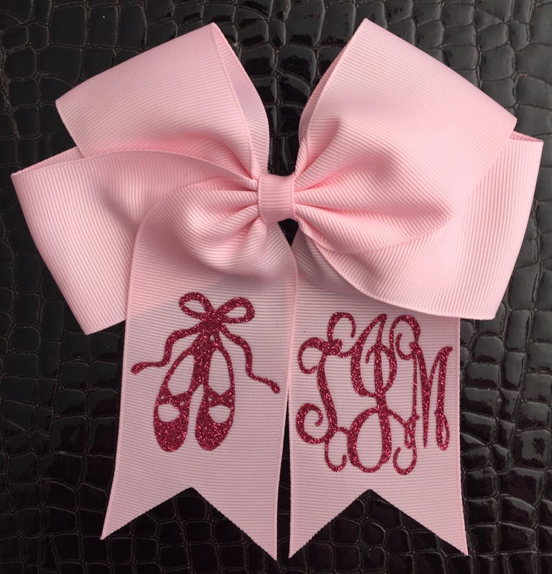 Ballet Dance Hair Bow-Girls Ballet Hair Bow-Monogram Dance | Etsy