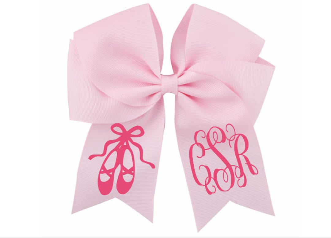 Ballet Dance Hair Bow-girls Ballet Hair Bow-monogram Dance Hair Bow ...