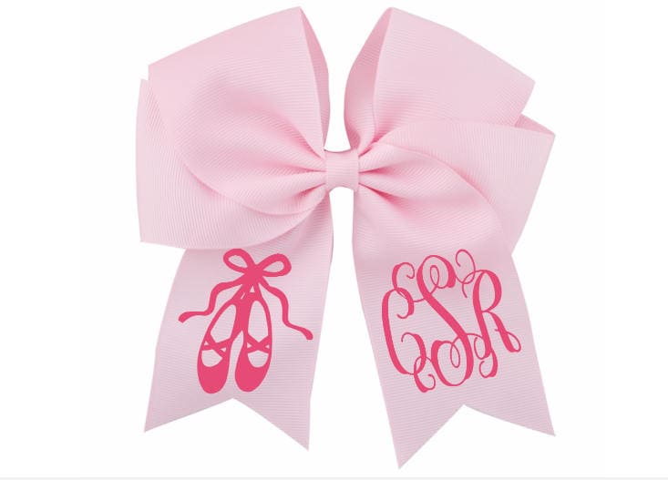 Ballet Dance Hair Bow-girls Ballet Hair Bow-monogram Dance | Etsy
