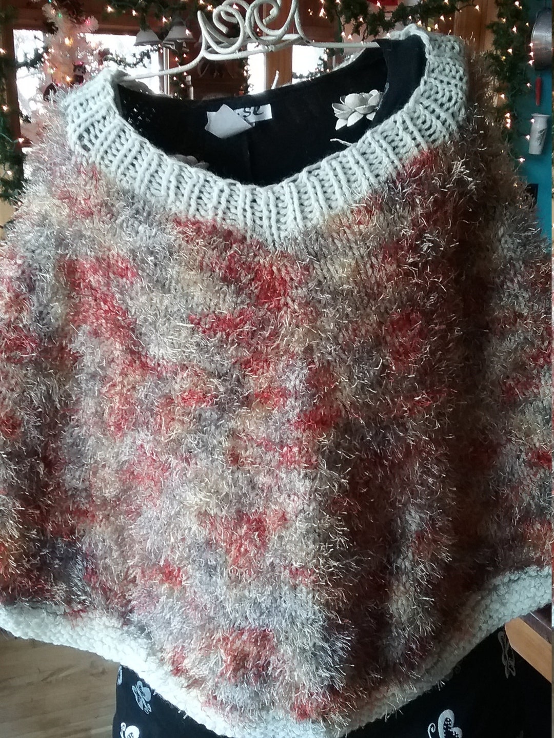 Beautiful Handmade Knitted Capelet or Poncho - Etsy