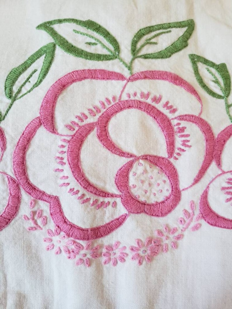 Vintage Embroidered Pillow Cover | Etsy