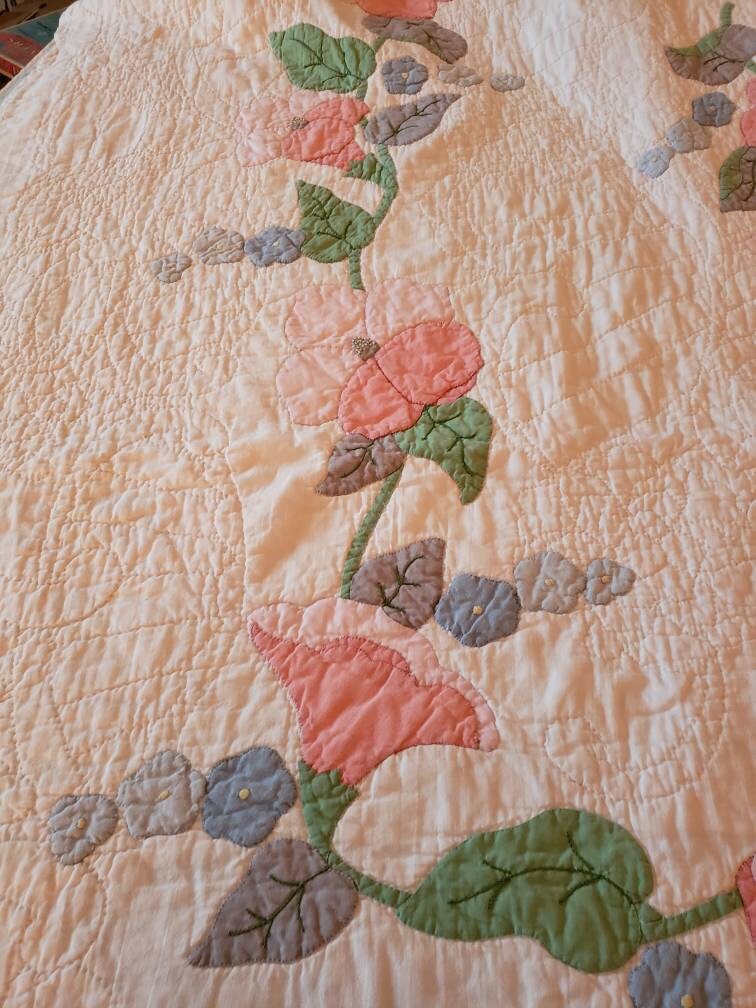 Gorgeous Vintage Applique Quilt - Etsy