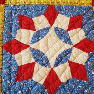 Fabulous Vintage 1930's Feedsack Friendship Ring Quilt - Etsy