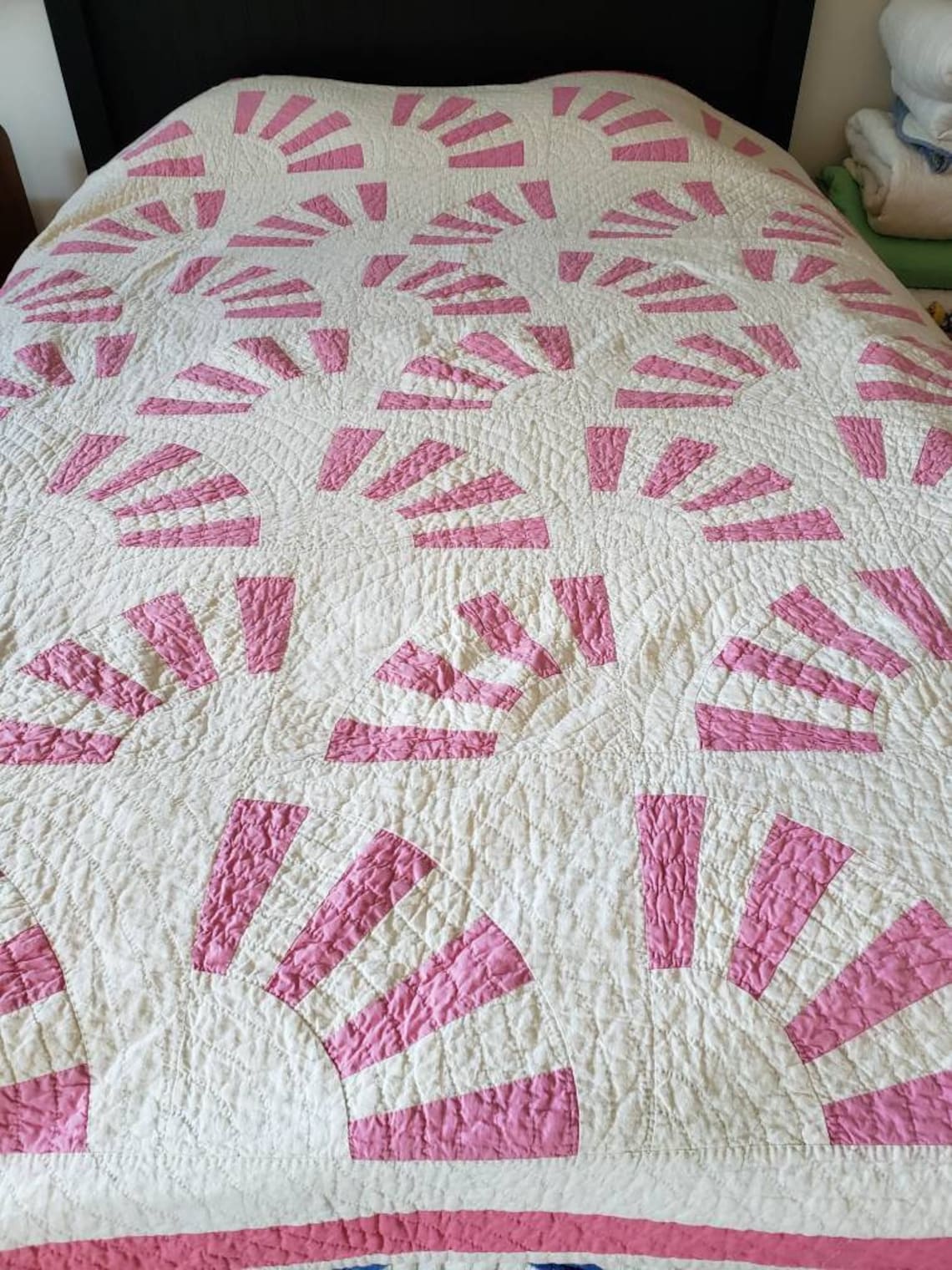 Beautiful 1930's Grandmothers Fan quilt | Etsy