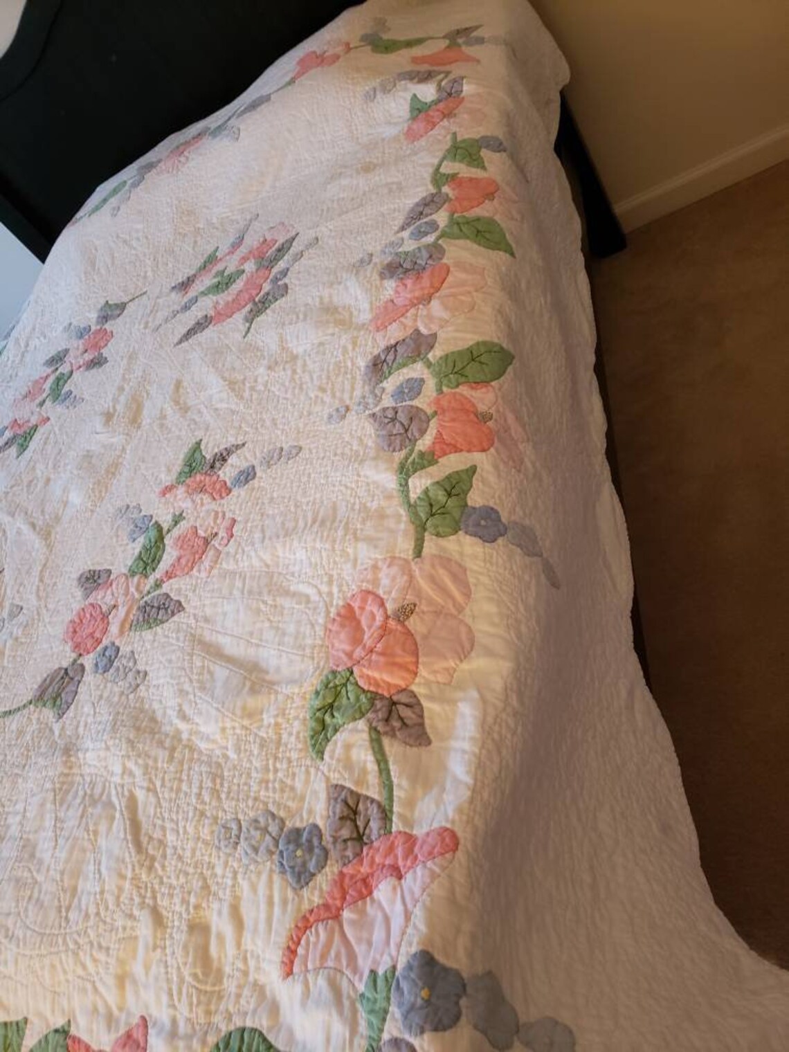 Gorgeous Vintage Applique Quilt - Etsy