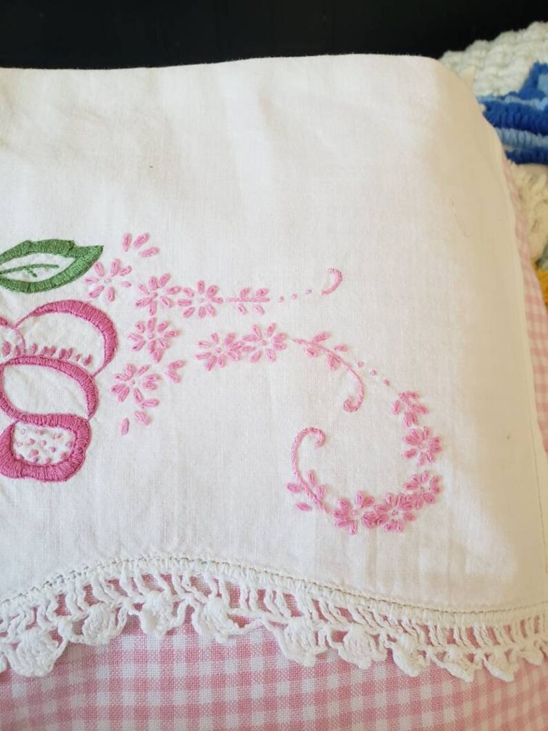 Vintage Embroidered Pillow Cover - Etsy