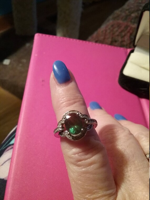 Gorgeous Tibetan Blue Andesine and Diamond Ring - Gem