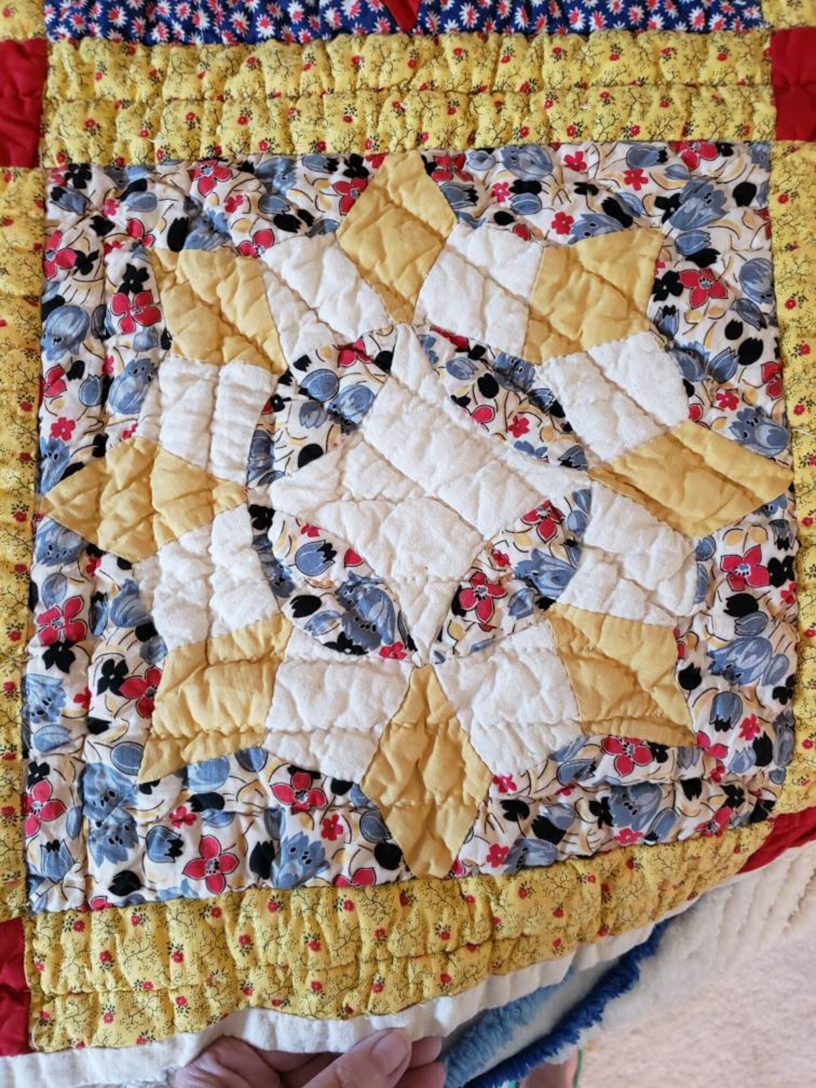Fabulous Vintage 1930's Feedsack Friendship Ring Quilt - Etsy