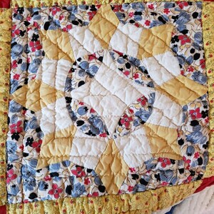Fabulous Vintage 1930's Feedsack Friendship Ring Quilt - Etsy