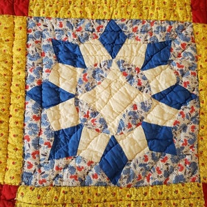 Fabulous Vintage 1930's Feedsack Friendship Ring Quilt - Etsy