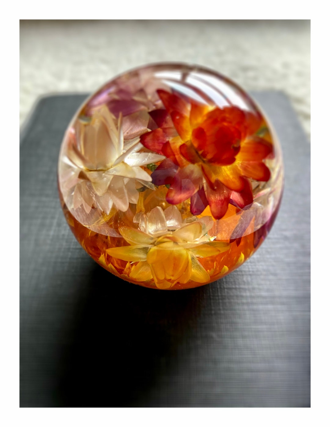 Custom Strawflower Sphere, Globe, Orb, Decor, Floral, Nature Lovers ...