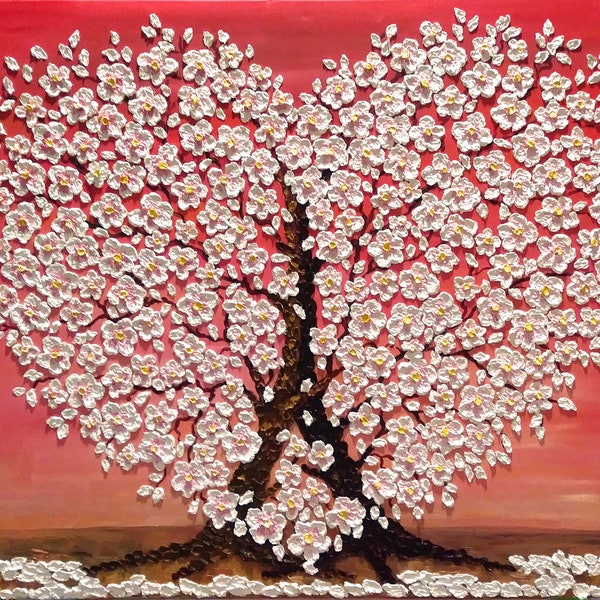 Heart Tree Painting - Etsy