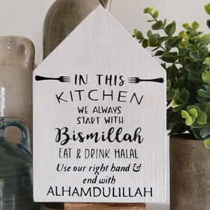In This Kitchen House Shaped Wooden Kitchen Sign, Countertop Sign ...