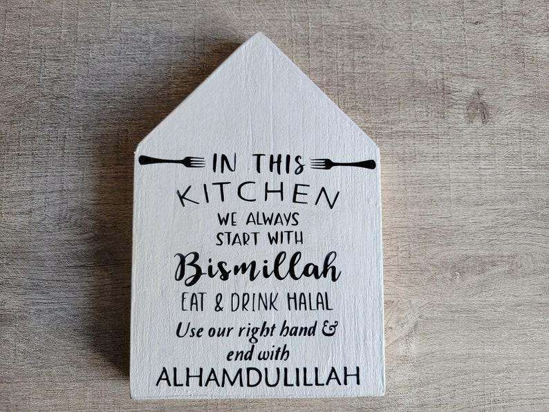 In This Kitchen House Shaped Wooden Kitchen Sign, Countertop Sign ...