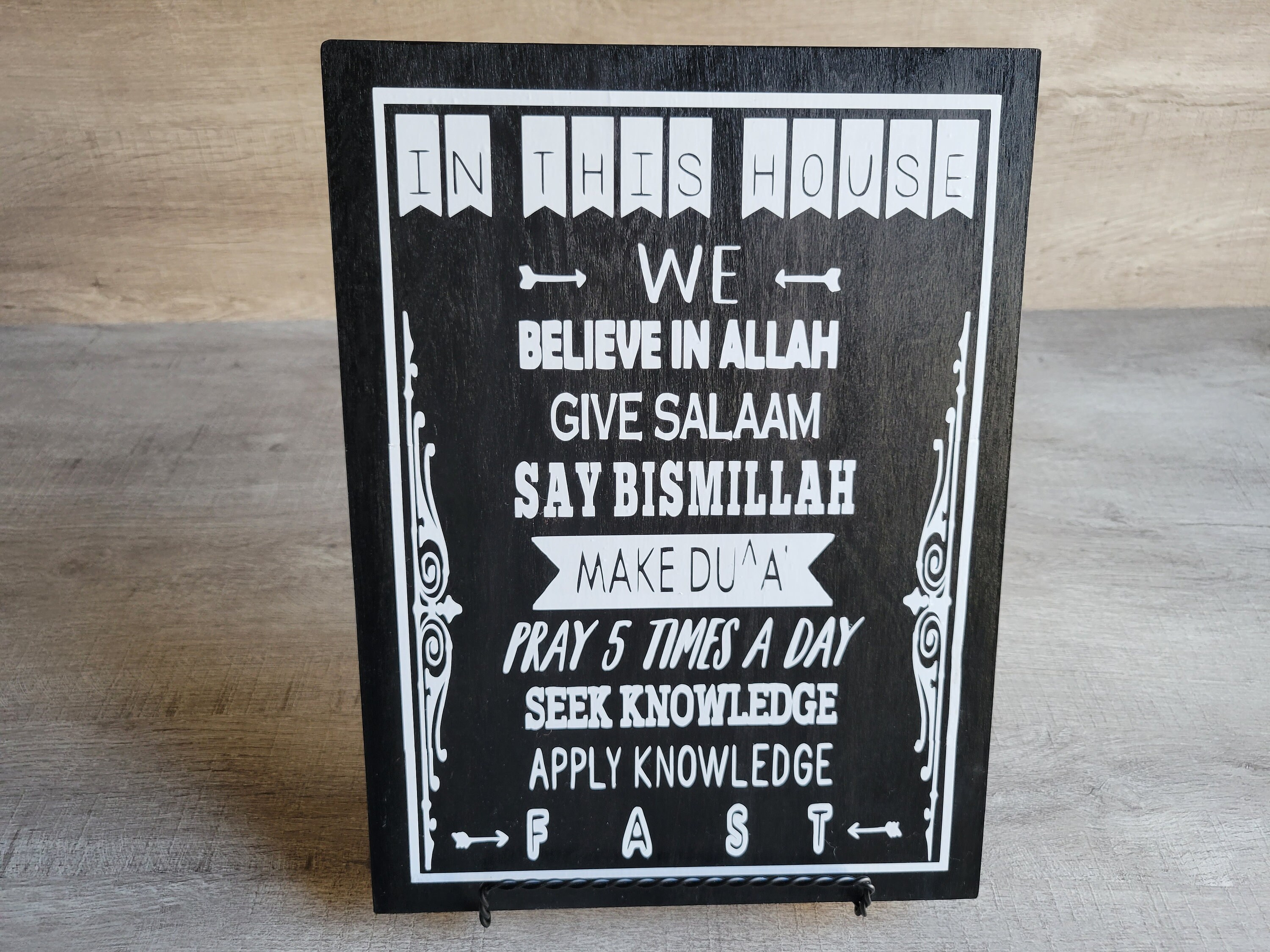 In This House Wooden Sign Plaque Fireplace Mantel Decor - Etsy