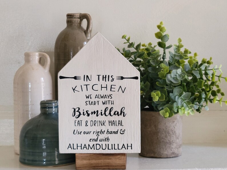 In This Kitchen House Shaped Wooden Kitchen Sign, Countertop Sign ...