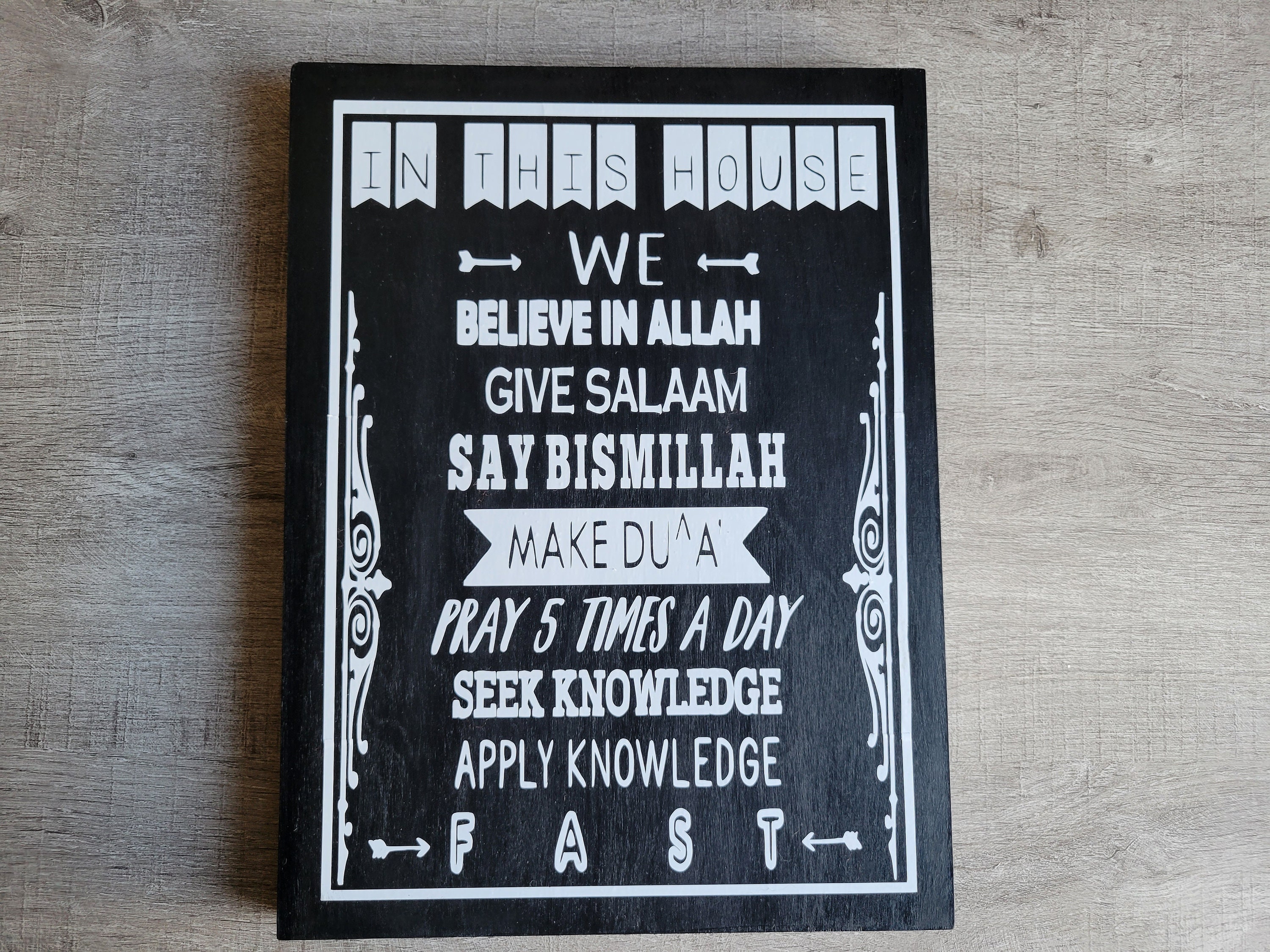 In This House Wooden Sign Plaque Fireplace Mantel Decor - Etsy