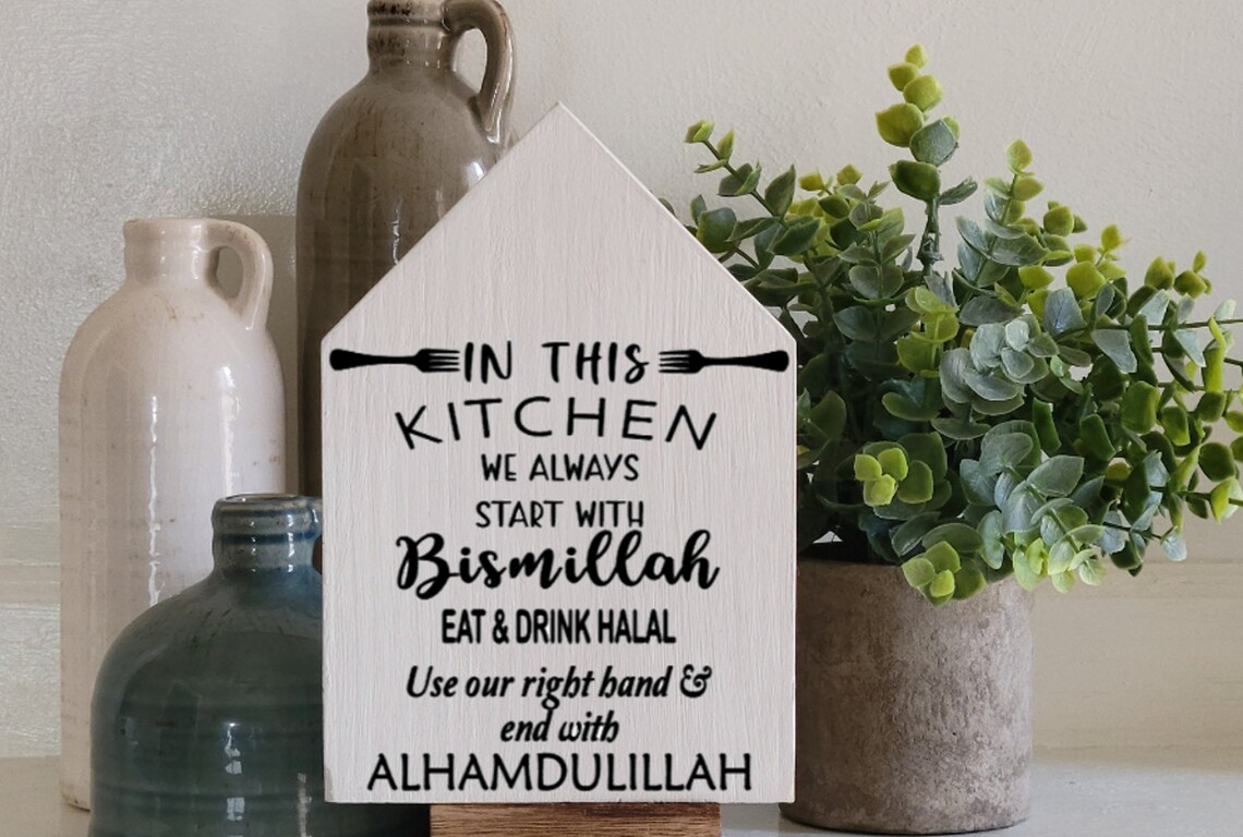 In This Kitchen House Shaped Wooden Kitchen Sign Countertop - Etsy