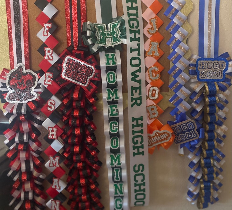 Personalized Homecoming Mum Braid and Garter – Texas HOCO Accessory - Etsy