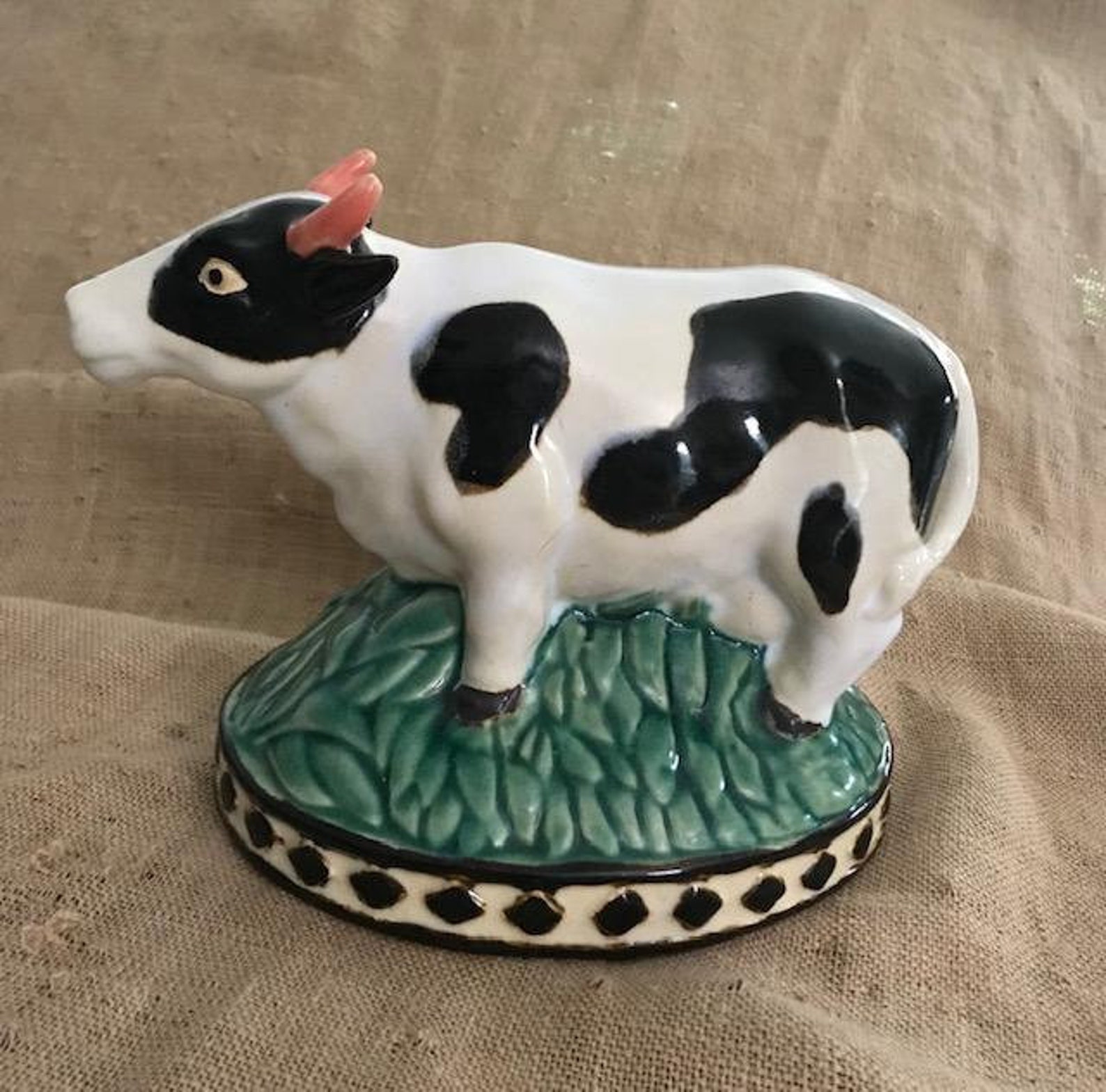 Large Ceramic Cow - Etsy