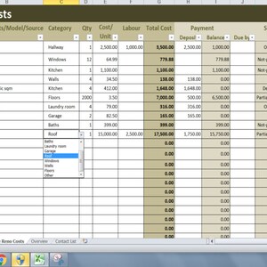 Home Renovation Costs Calculator Excel Template, Remodel Cost Vs ...