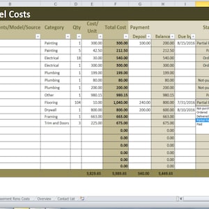 Basement Remodel Costs Calculator Excel Template, Renovation Cost Vs ...