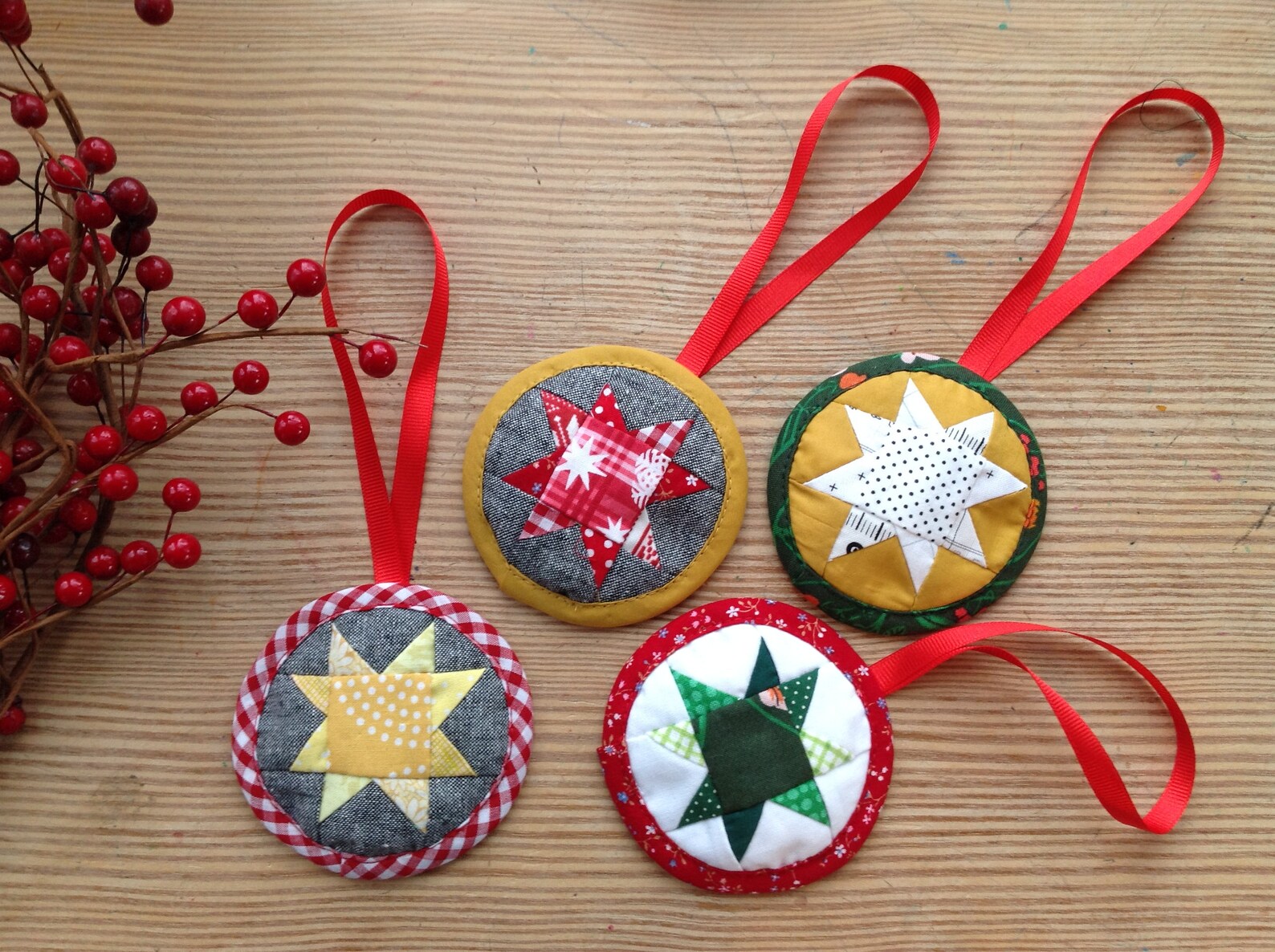 Christmas Ornaments Patchwork Star Ornament Christmas Tree - Etsy