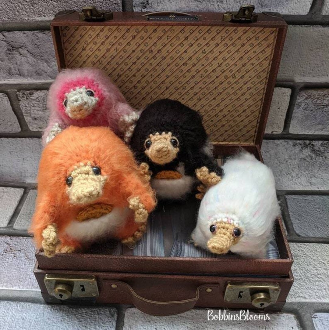 Crochet Creature, Crochet Puggle Echidna, Custom Sniffler, Crochet ...