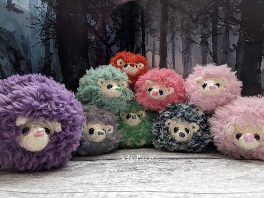 Crochet Hedgepuff: Faux Fur Stress Ball, Anxiety Pet, Hedgehog ...