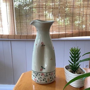 Patton Handmade Pottery Pitcher, 12 Inch Tall, Stoneware Pottery Costa ...