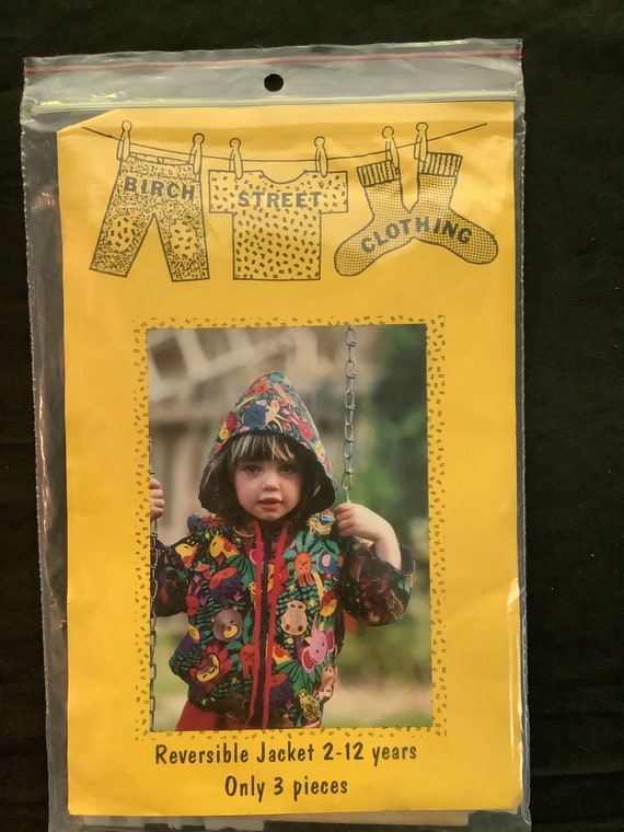 Birch Street Clothing Sewing Pattern Reversible Jacket 2-12 - Etsy