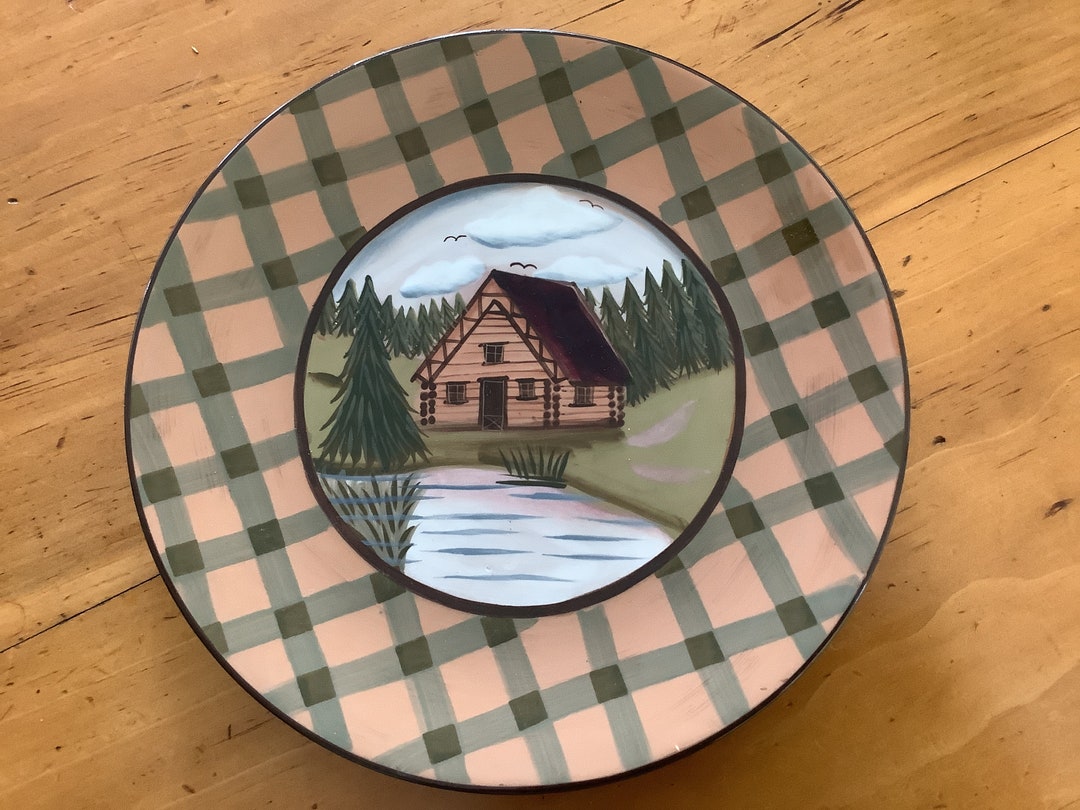 Zrike Vintage Cabin by Danna Cullen Design, 9 Inch Salad Plate - Etsy