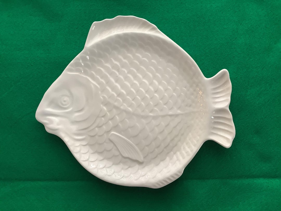 Holland Mold White Fish Serving Plate 11x 9 Inches, Fish Platter - Etsy