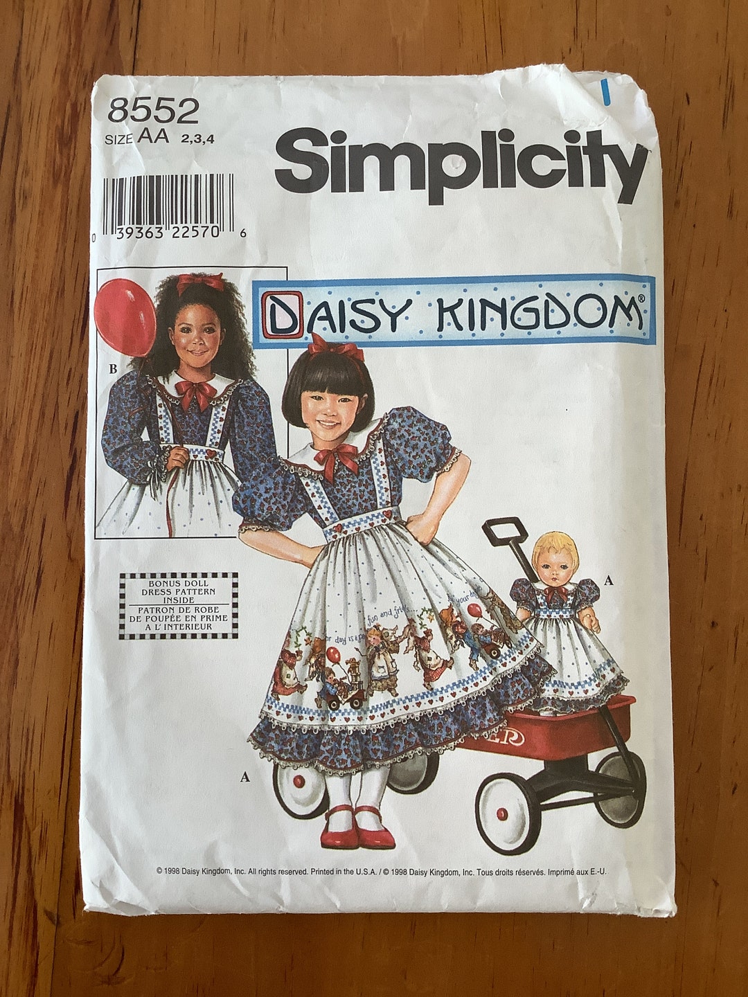 Simplicity Pattern 8552 Daisy Kingdom, Dress and Doll 18 Inch Dress ...