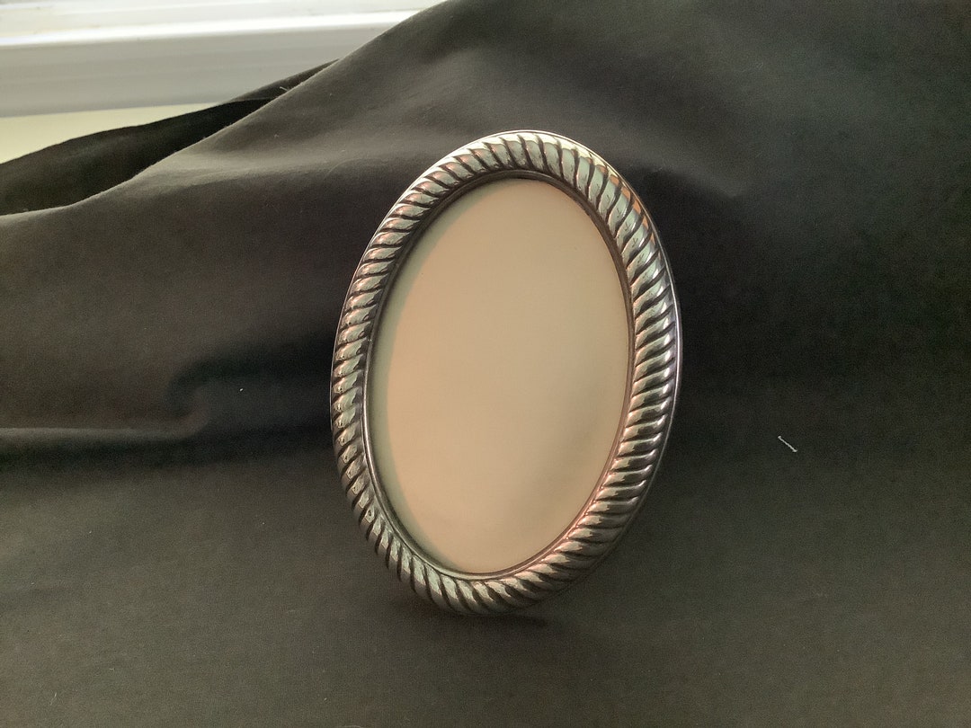 Alpadur Silver Picture Frame, Oval 3x4 Inches, Vintage Mid Century, No ...