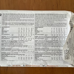 Simplicity Pattern 8552 Daisy Kingdom, Dress and Doll 18 Inch Dress ...