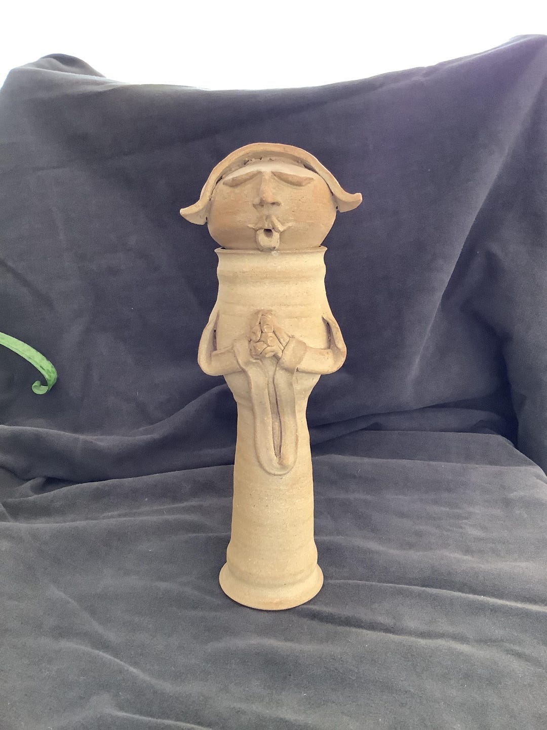 Clay Figure of a Holy Man in Prayer, 11 Inch Tall, Removable Head ...