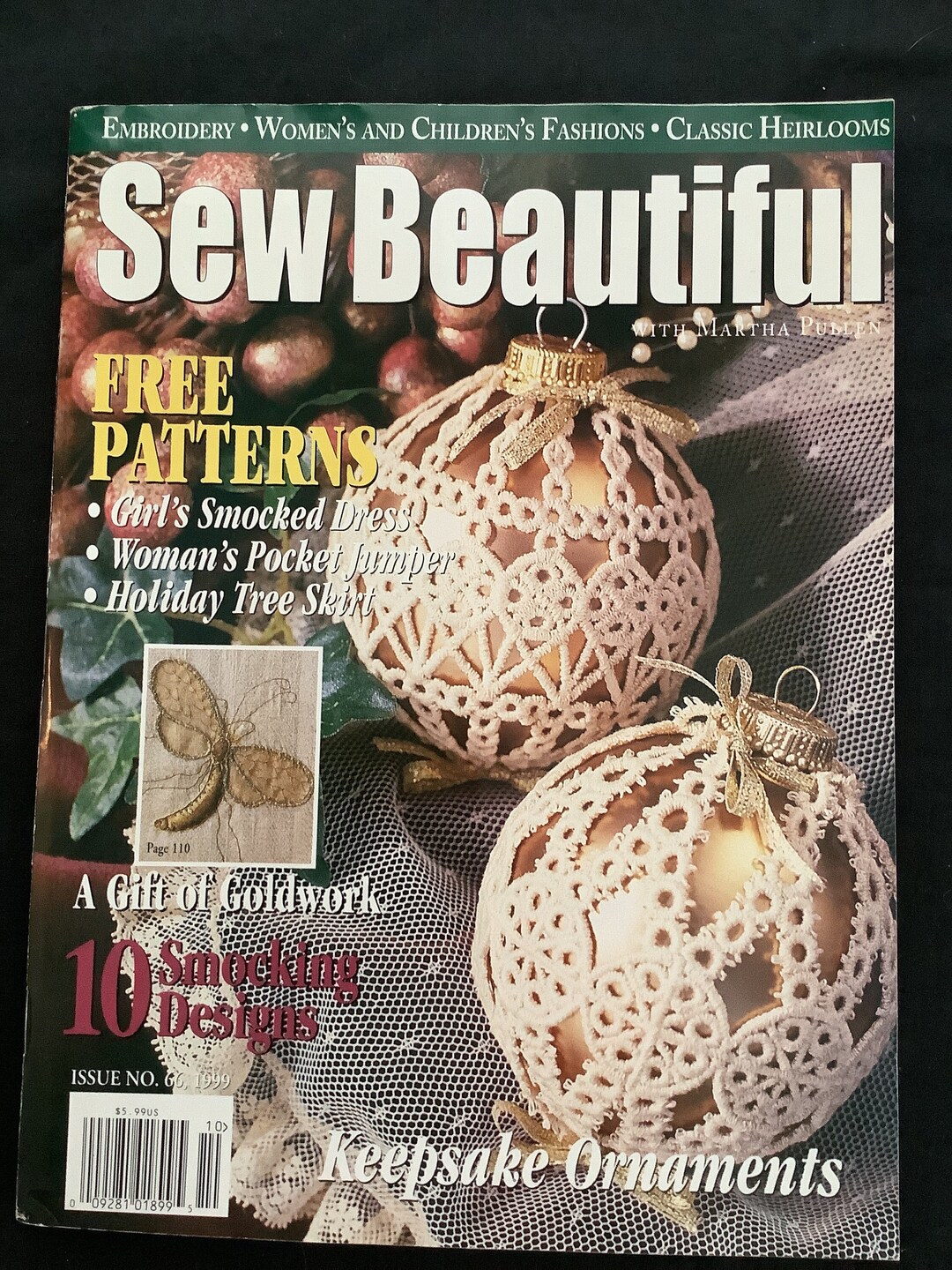 Sew Beautiful Issue No. 66, 1999, Patterns Inside, Smocking Designs - Etsy