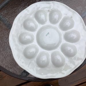 Norleans Egg Plate, Deviled Egg Plate, Flowers Fruits, 10 Egg , Deviled ...