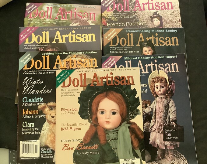 Doll Artisan Magazines , Six Included, 2002-2003, Doll Patterns, Worlds ...