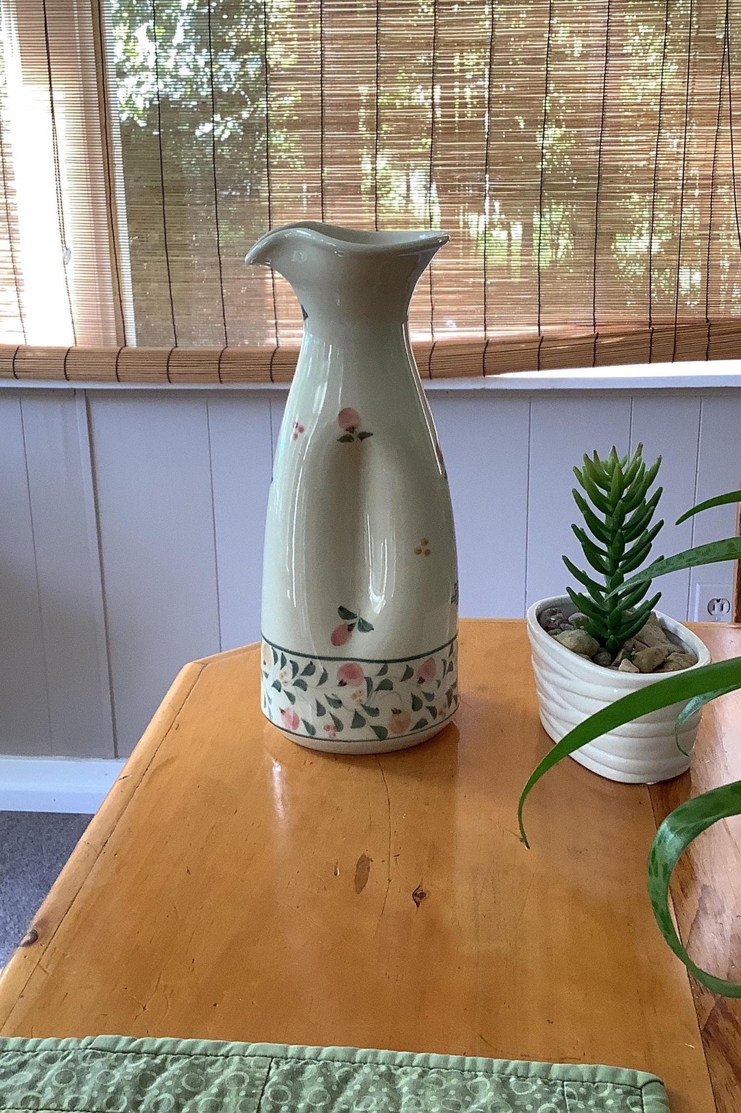 Patton Handmade Pottery Pitcher, 12 Inch Tall, Stoneware Pottery Costa ...