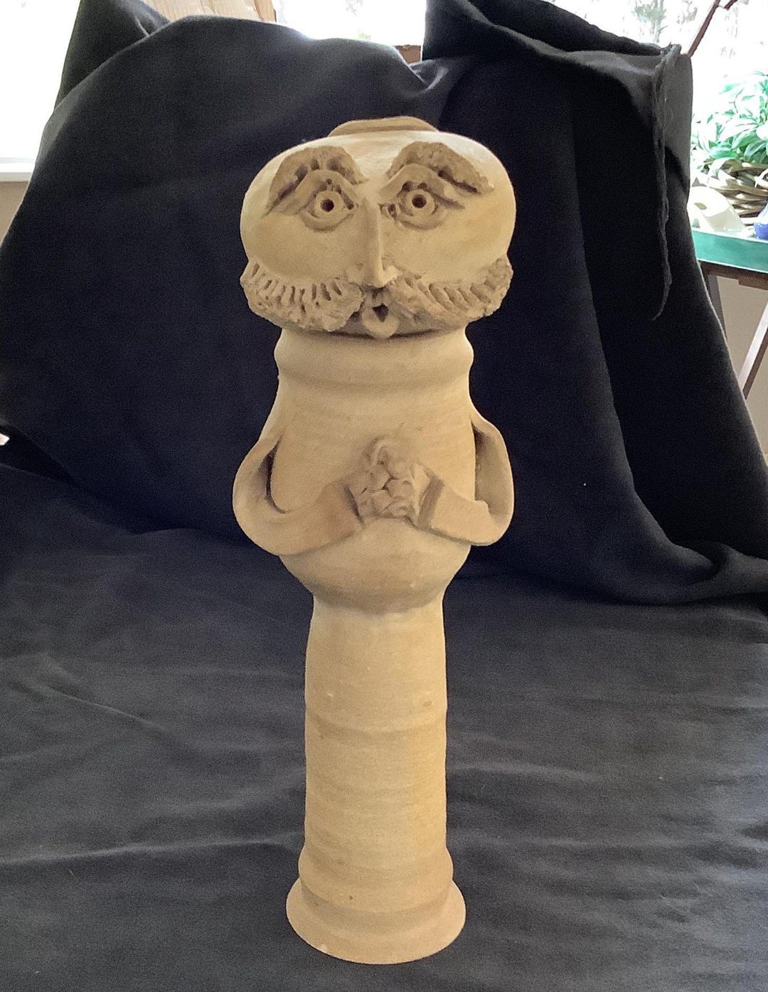 Clay Figure Spiritual Theme, 12 Inch Tall With Head (removable) Signed ...