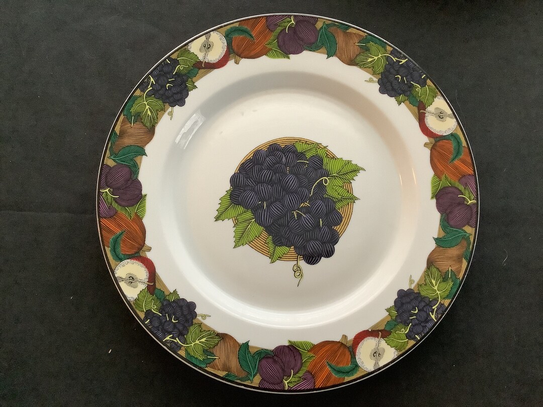 Dansk Cornucopia 9 Inch Plate, Grape Motif, Design, Portugal, Salad ...
