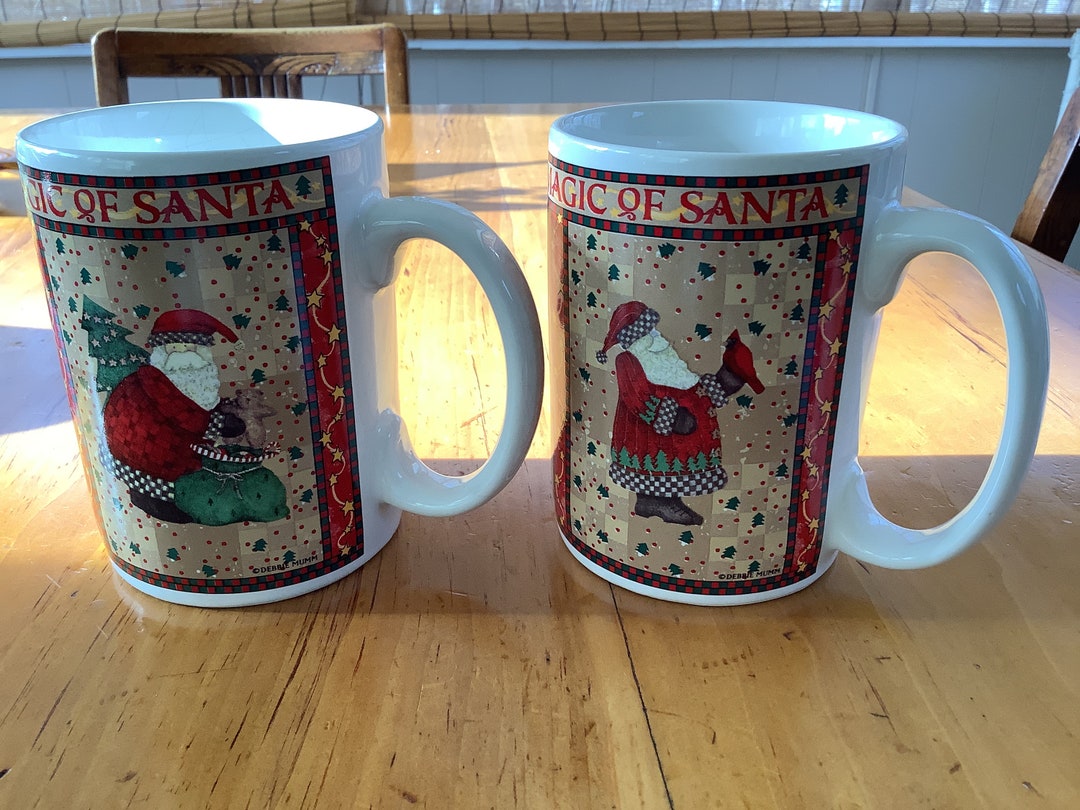 Debbie Mumm Magic of Santa Mugs - Set of 2 - Etsy