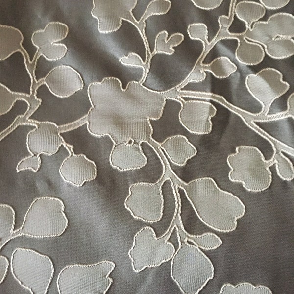 Gray Floral Fabric - Etsy