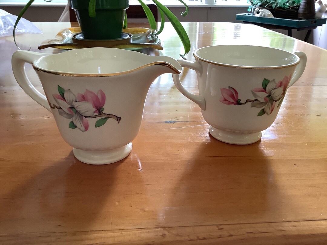 Homer Laughlin Dogwood Liberty Creamer and Sugar Bowl no Lid - Etsy