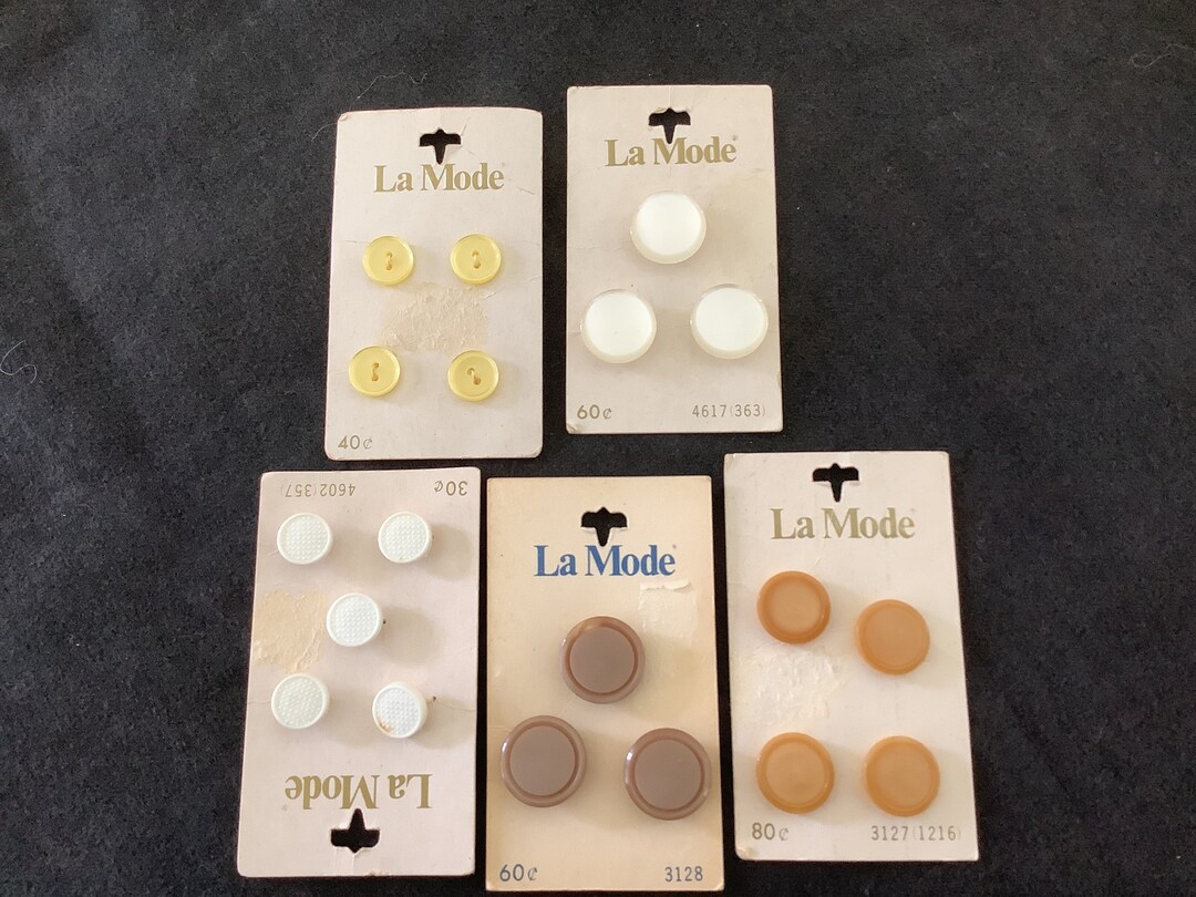 La Mode Buttons Vintage, 5 Packs, Beige ,tan, White, Yellow - Etsy