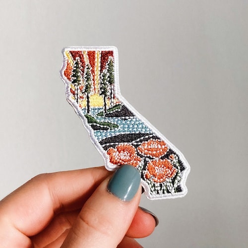 California Iron-on Patch 2.5 State Patch Embroidered - Etsy